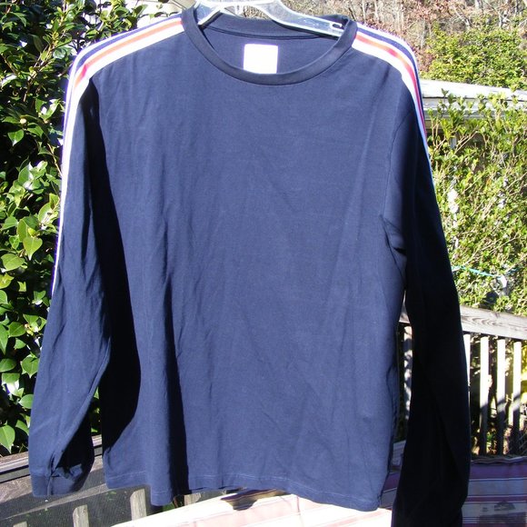 Denim & Flower | Shirts | Mens Xl Long Sleeve Striped Blue Shirt Top By ...